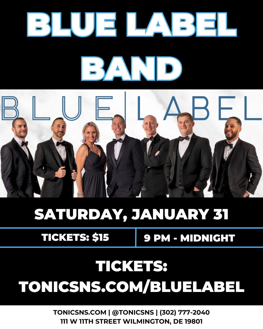 Blue Label Band and Tonic Seafood & Steak - IN Wilmington